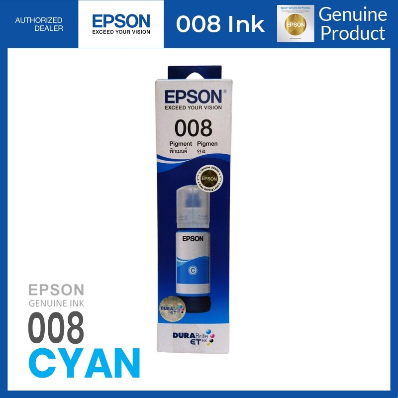 Epson 008 Black Cyan Magenta Yellow Original Brand New Pigment Ink ...
