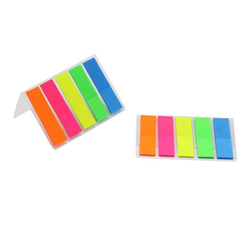 Fluorescent Index Plastic Sticky Note Colorful PET Page Marker Adhesive ...