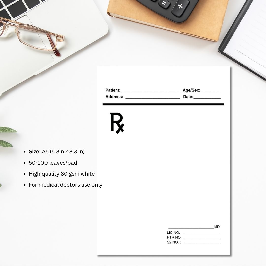 RX Generic Prescription Pads | A5 size | 50-100 sheet | 80gsm | RX Pad ...
