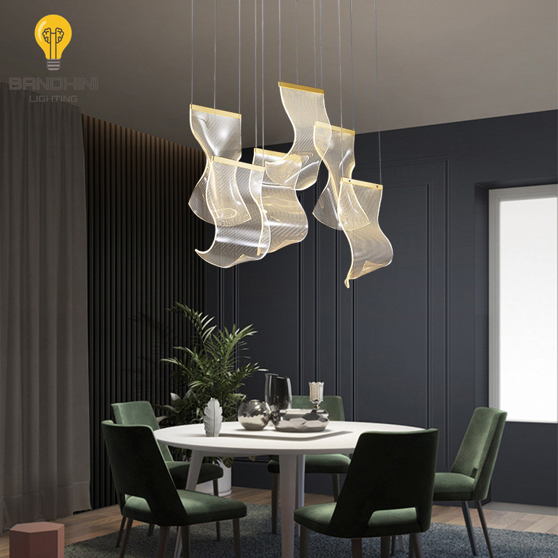 Light Guide Led Pendant Lights Modern Villa Stair Led Pendant Lamp ...