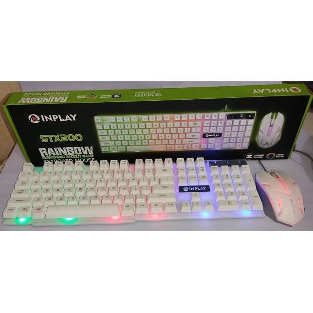 INPLAY STX200 INPLAY STX360 Rainbow Backlit Gaming Keyboard and Mouse ...
