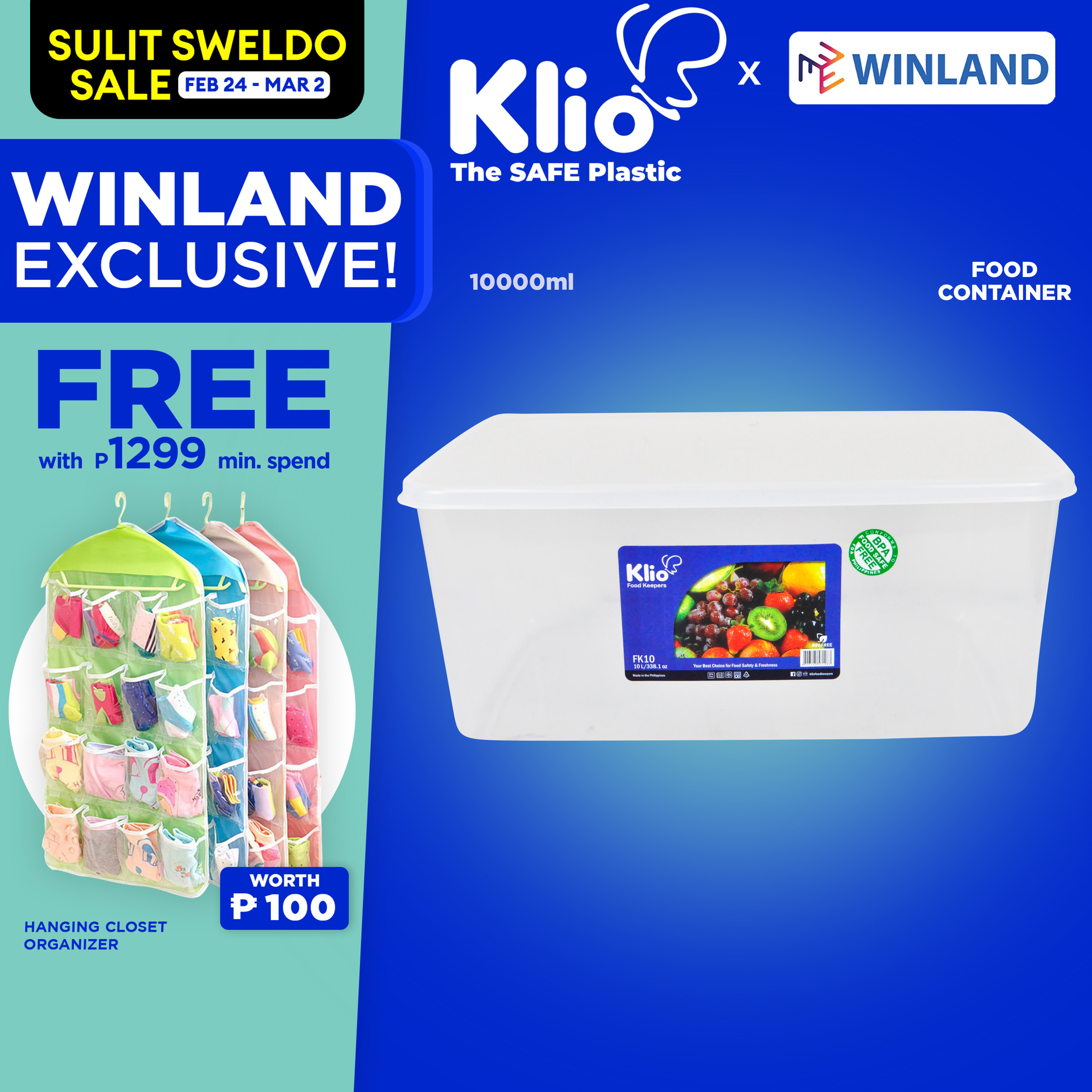 KLIO by Winland Rectangular Stackable Food Keeper Plasticware ...