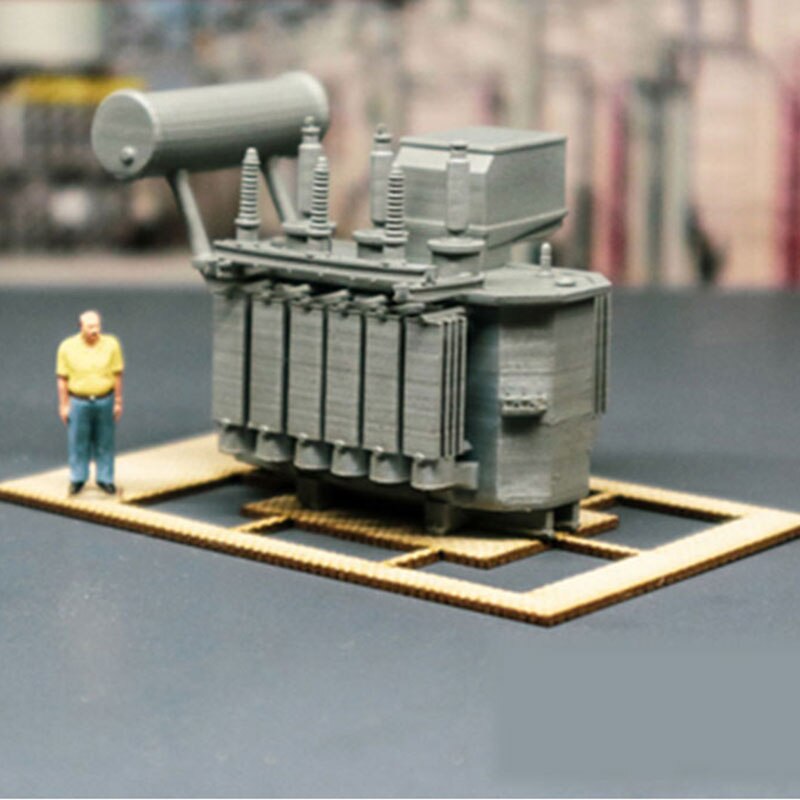 1/87 Ho Scale จำลองหม้อแปลงแช่รุ่น Sand Table Building Power Station ...