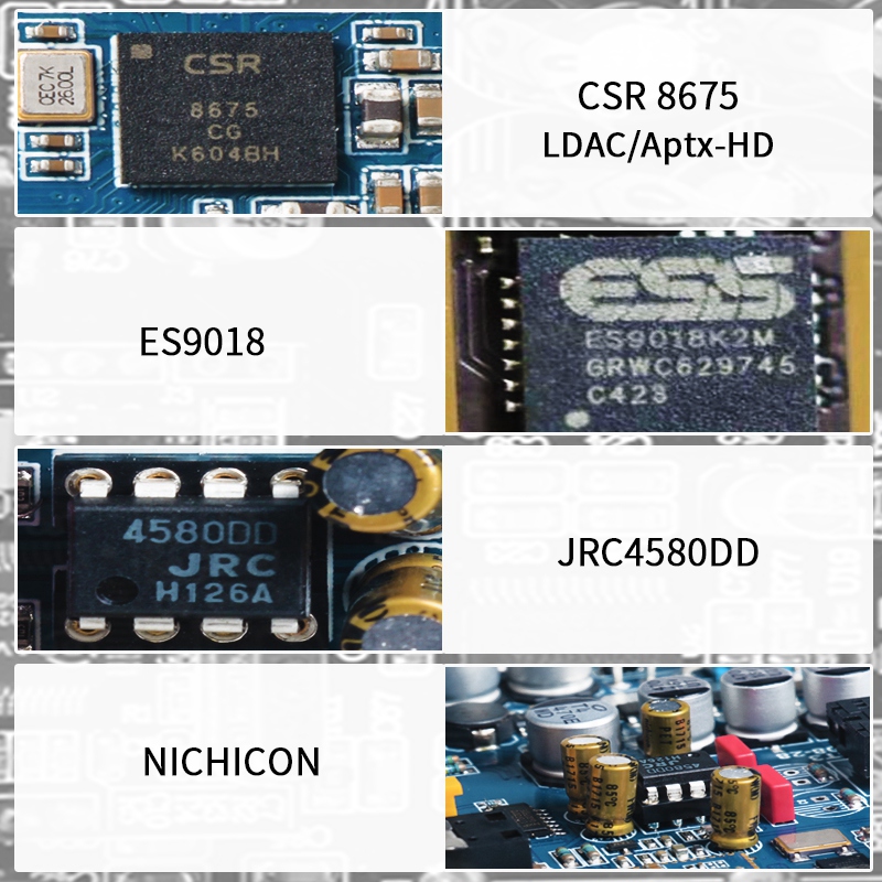 DAC Bluetooth 5.0เครื่องรับสัญญาณเสียง LDAC AptX HD Lossless CSR8675 ...