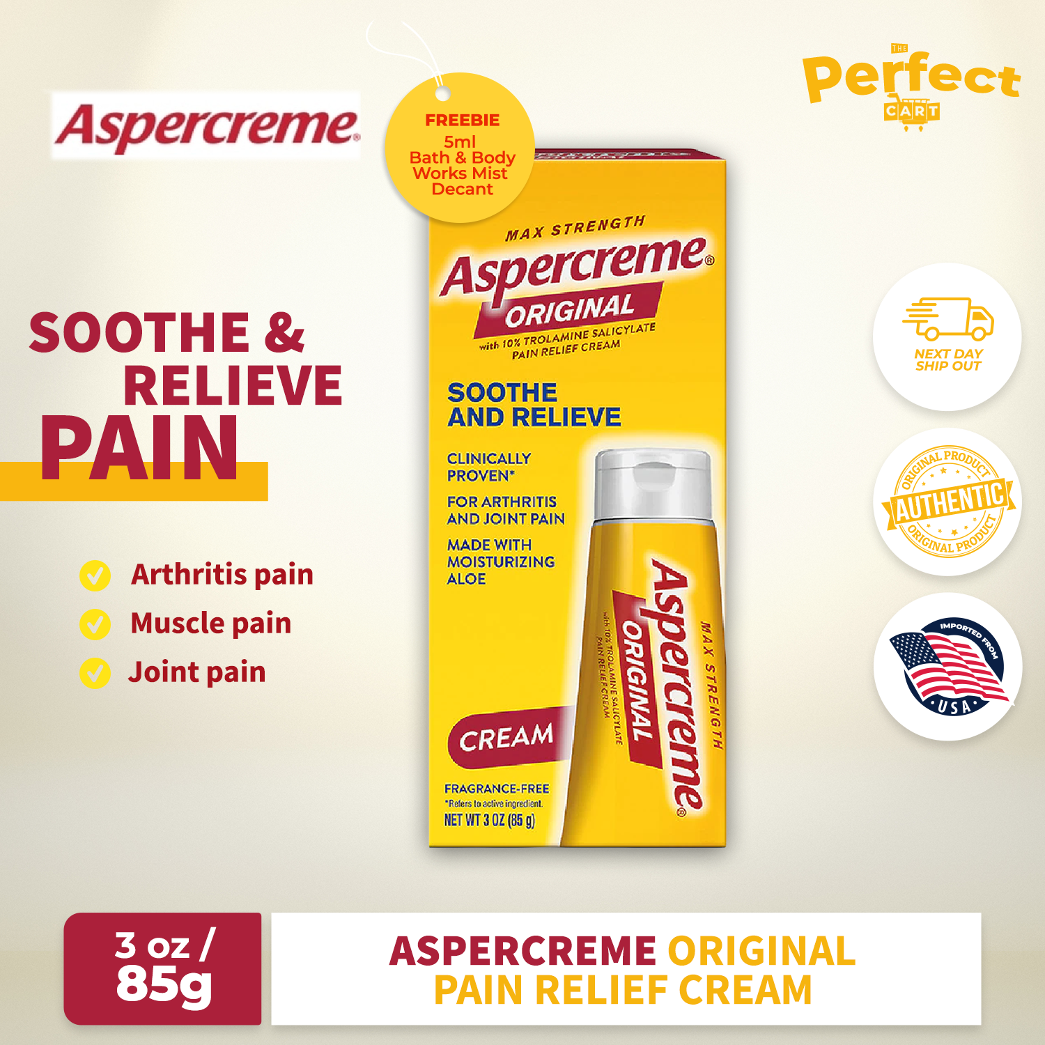 Aspercreme Pain Relief Cream 3.0 oz I Roll-on 2.5 oz | Lazada PH
