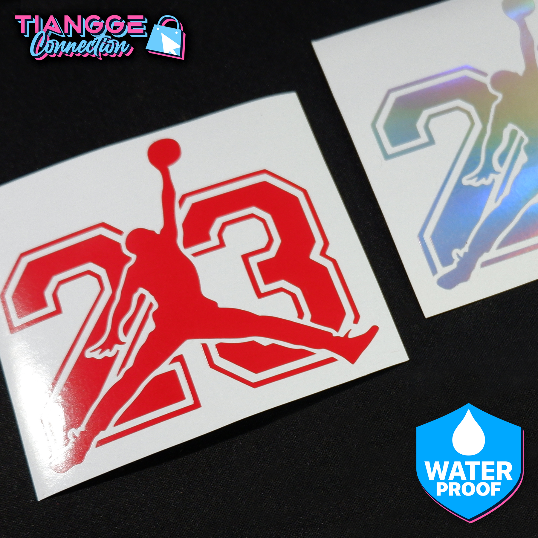 Michael Jordan 23 WATERPROOF STICKER VINYL decal for motor, car window ...
