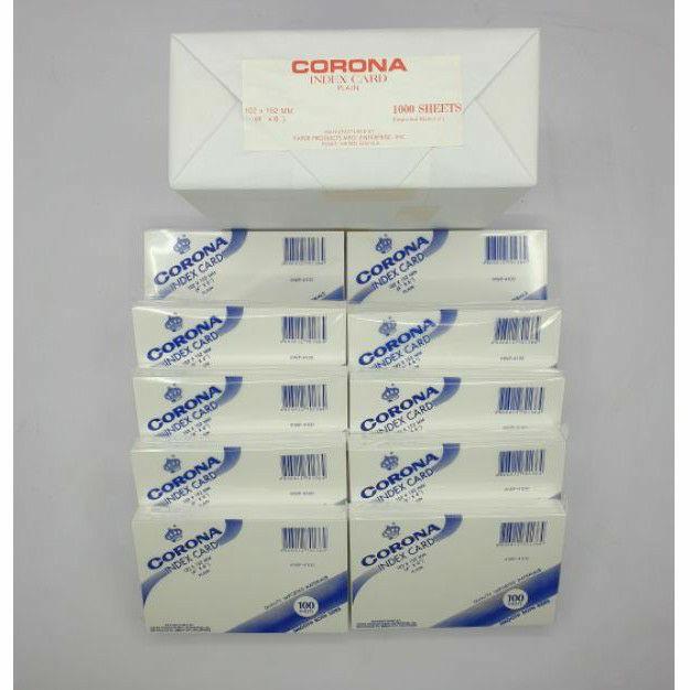 1000 Sheets Corona Index Card (Plain White) | Lazada PH
