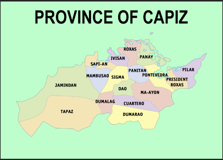 Capiz Province Map Waterproof A4 Laminated Chart | Lazada PH