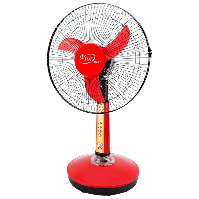 Solar electric fan 12 inch rechargeable 2 LED lights 220V AC desktop ...