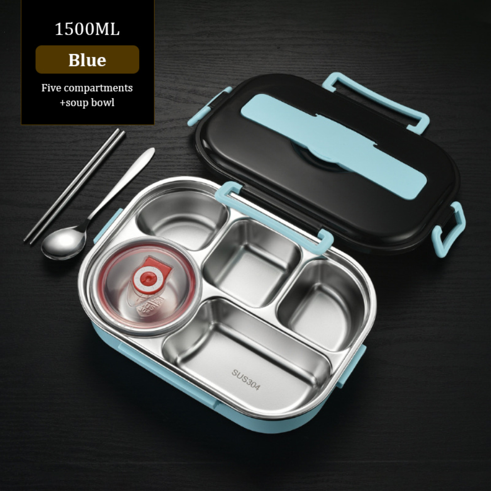 【Free Shipping】304 Stainless Steel Lunch Box With Soup Bowl Leak-Proof ...