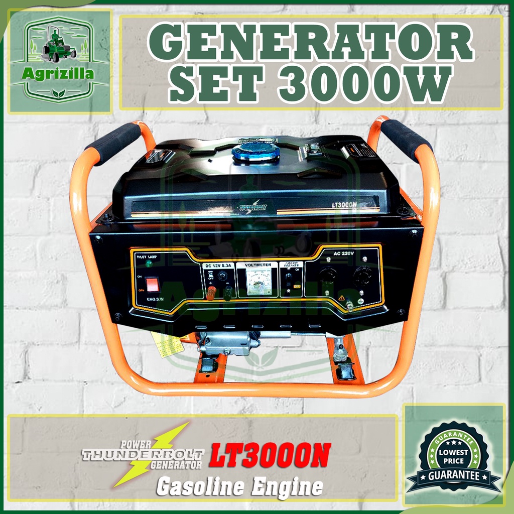 GENERATOR SET GENSET 3000watts GASOLINE Brand: THUNDERBOLT , Model ...