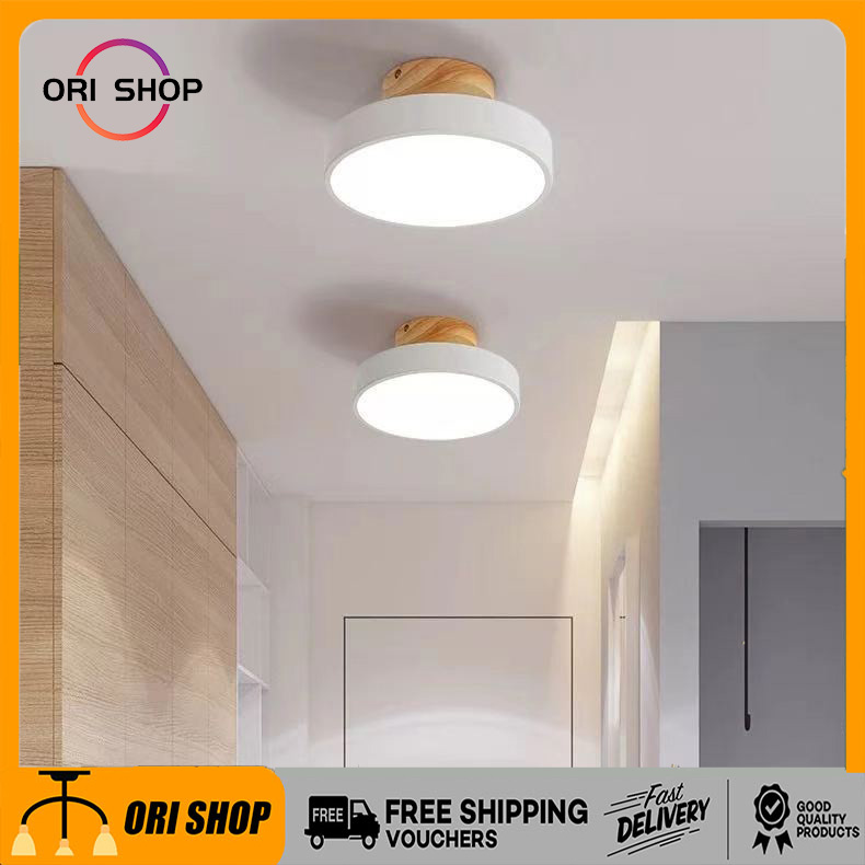 ORI SHOP Nordic Macaron LED Ceiling Light Modern Simple Circular LED ...