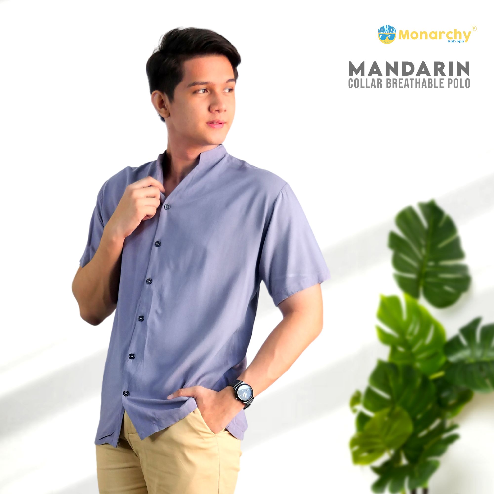 Monarchy Official Breathable Everyday Plain Polo for men | Mandarin ...
