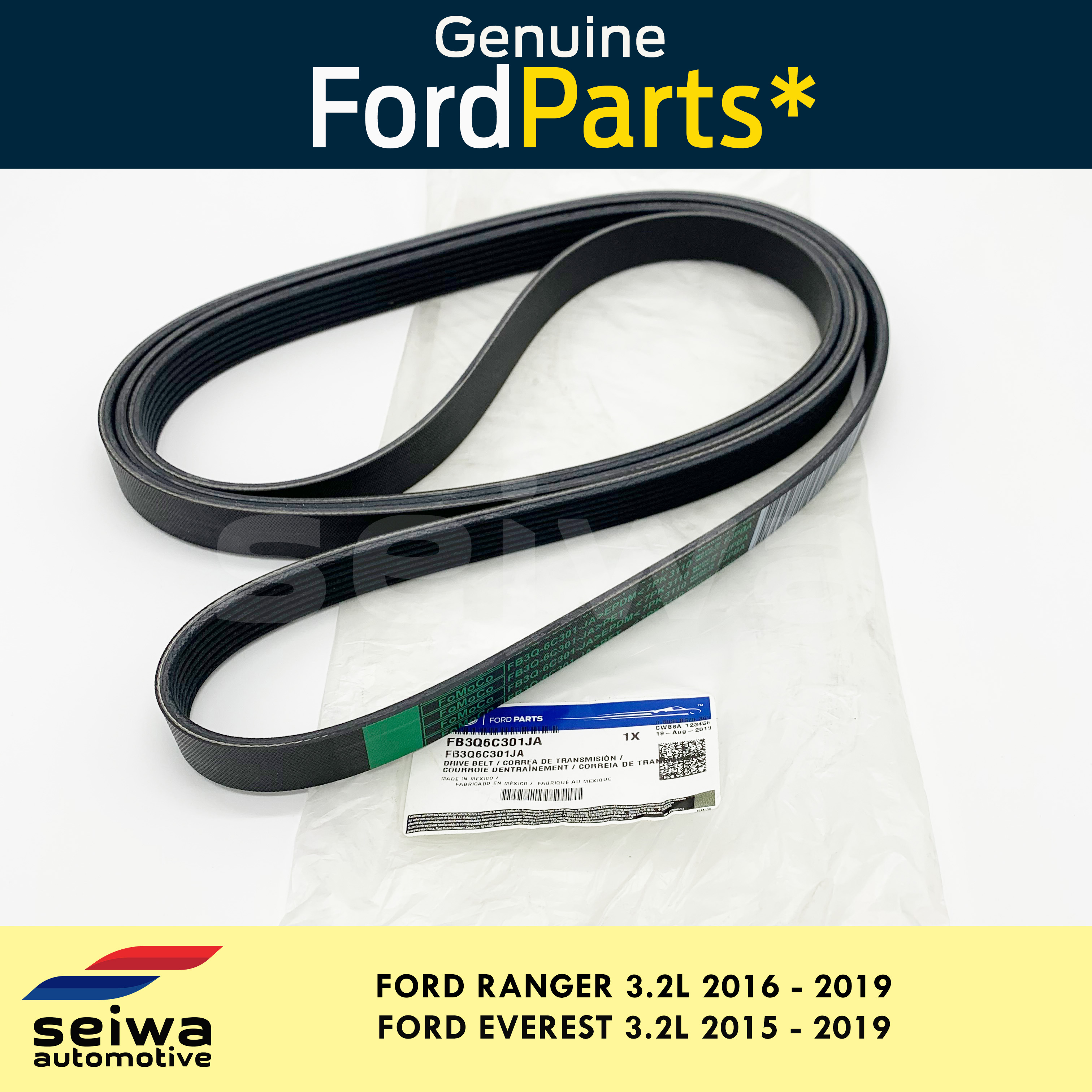 [2016 - 2019 3.2L] Ford Ranger Alternator Drivebelt - [2015 - 2019 3.2L ...