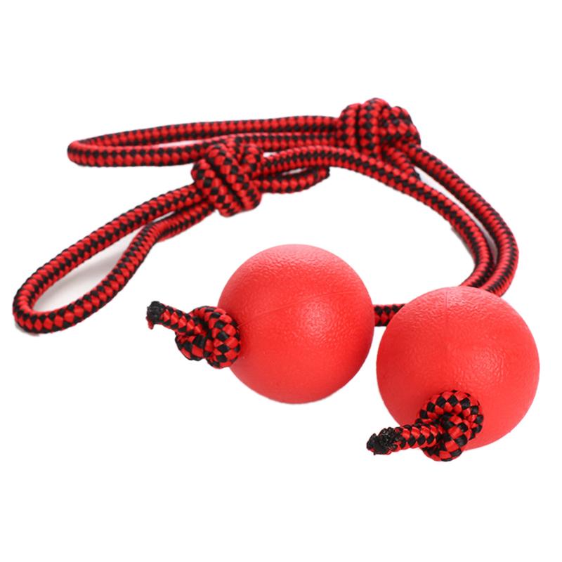 Dog Rope Ball, 3 Pcs Ball on a Rope Dog Toy Natural Elastic Solid ...