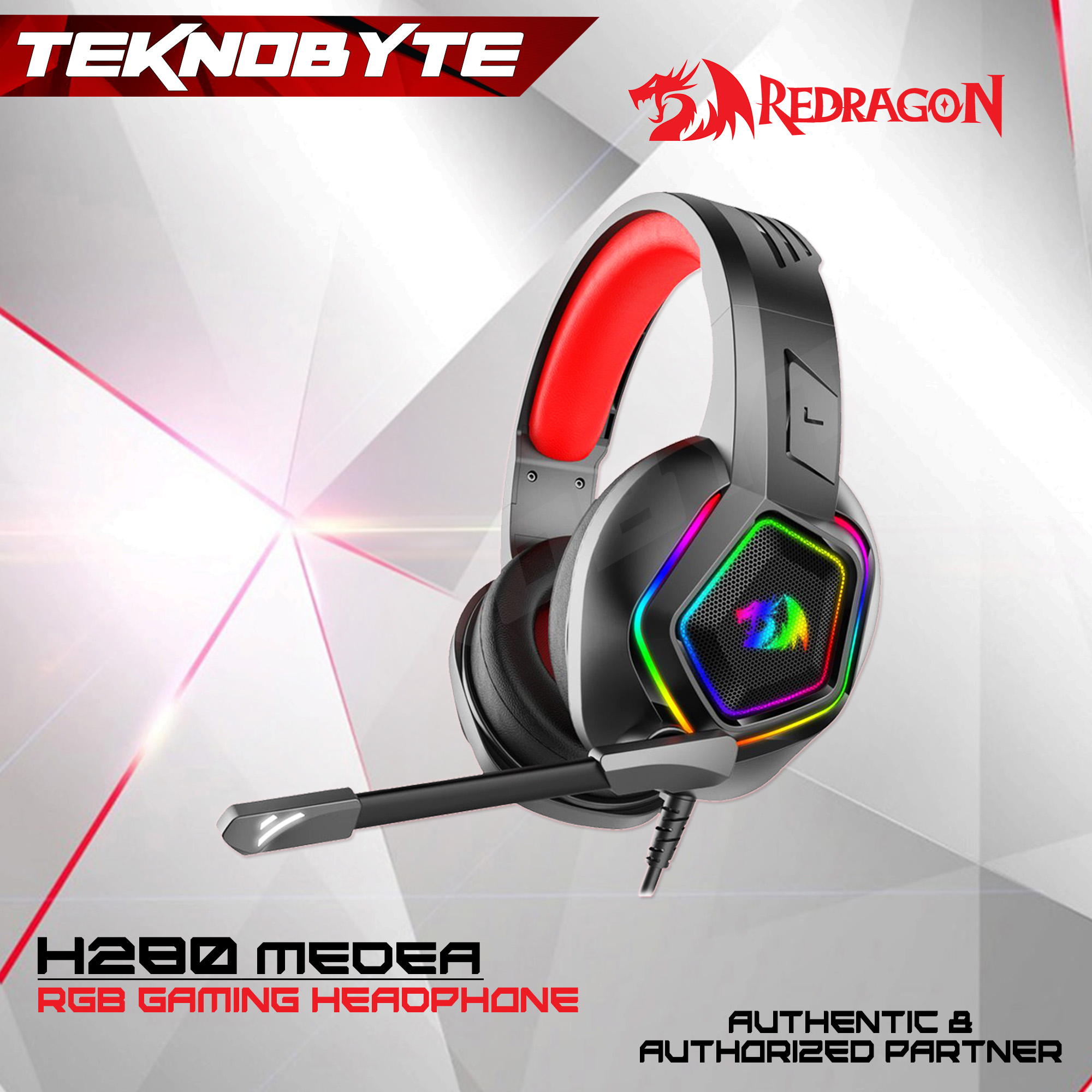 Redragon Medea H280 RGB LED 50MM (Black) Dynamic driver Gaming Headset ...