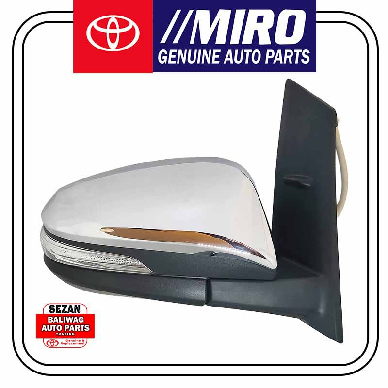 MIRO SIDE MIRROR WITH LAMP RIGHT POWER RETRACTABLE CHROME TOYOTA INNOVA ...
