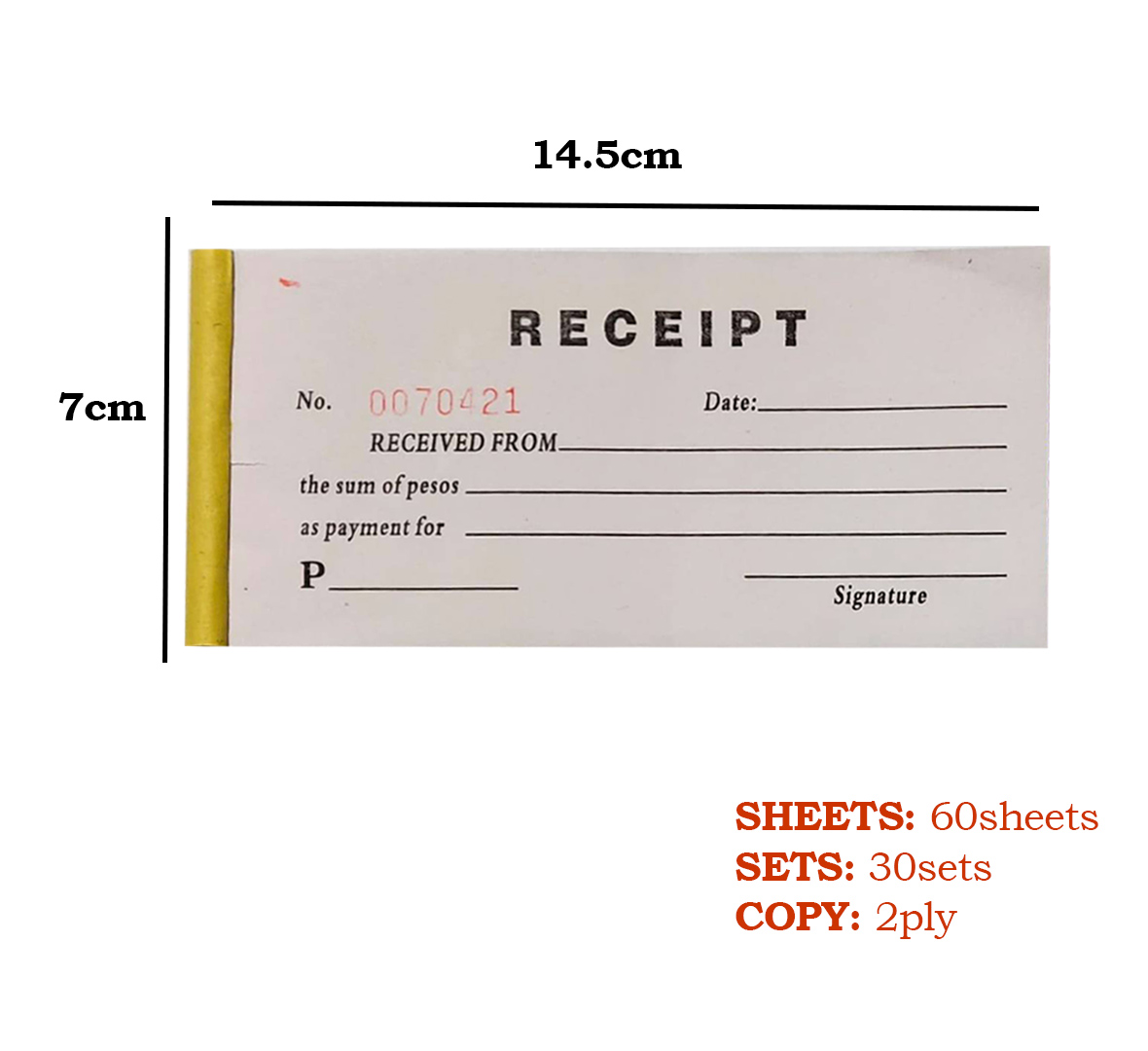 Temporary / acknowledgement Receipt Resibo carbonize 2 ply | Lazada PH