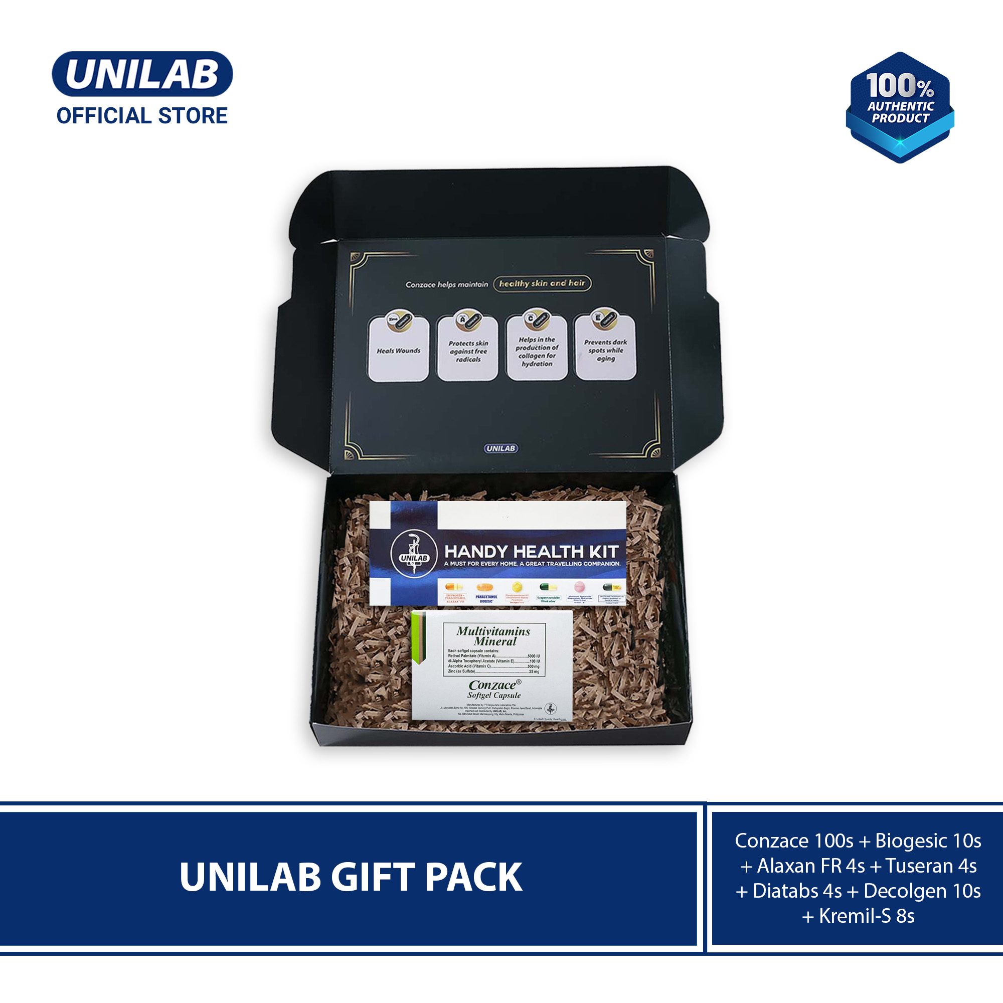 Unilab Gift Pack: Conzace 100s Multivitamins + Handy Health Kit | Lazada PH
