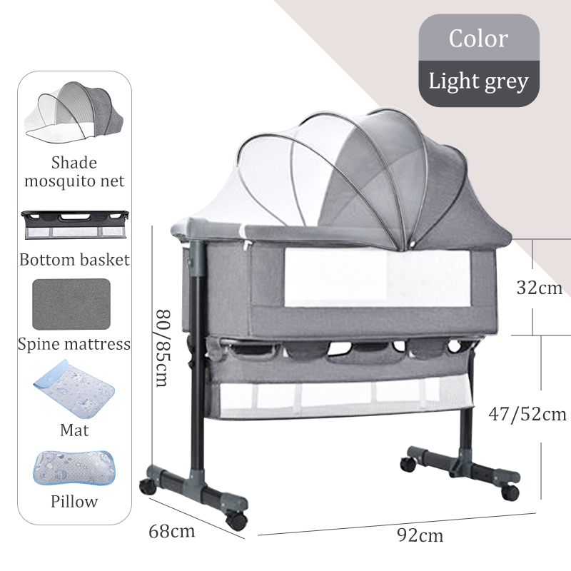 COCOBB Baby Crib With Mosquito Net And Storage Area Multifunctional ...