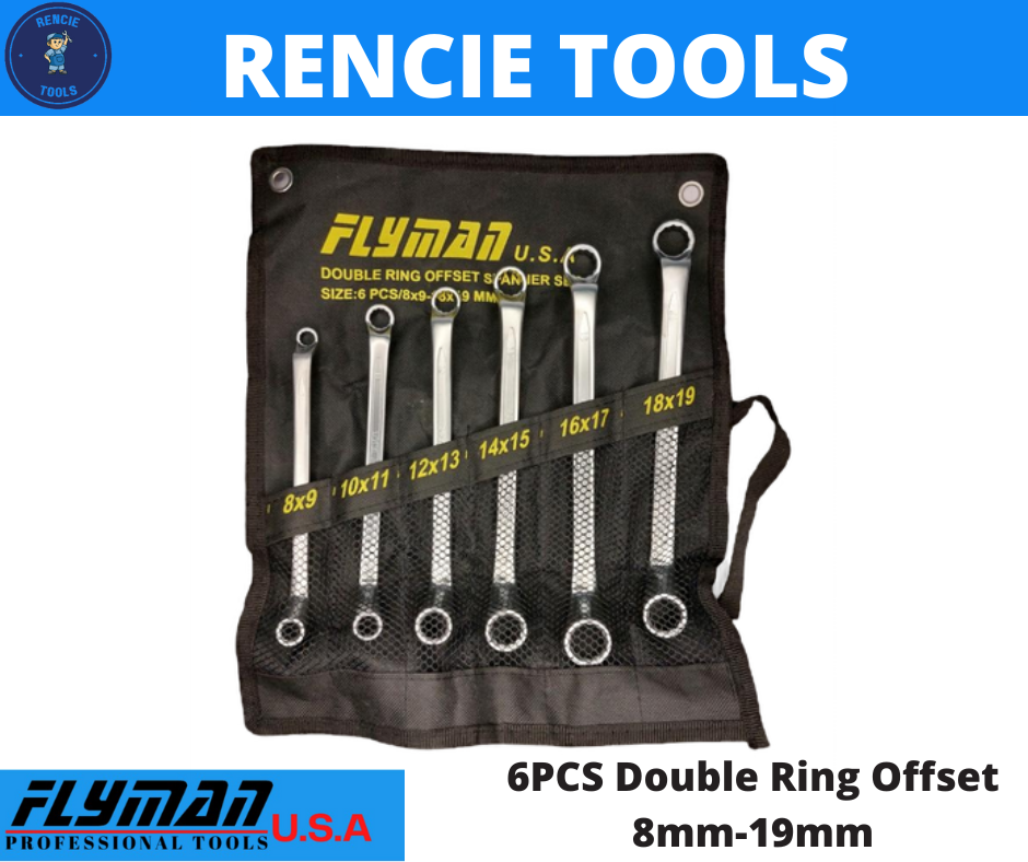 6pcs Double offset Ring Back Wrench 8mm-19mm Original Flyman USA ...