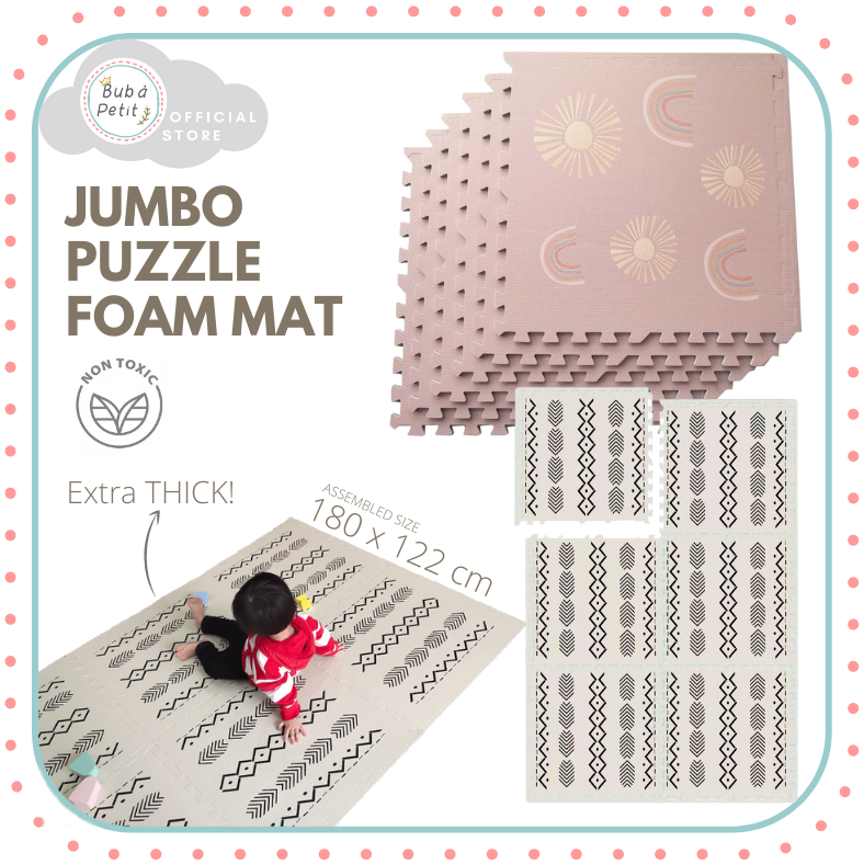 Jumbo Baby EVA Foam Extra Thick Play Mat - Aztec Extra Large, Non-Toxic ...