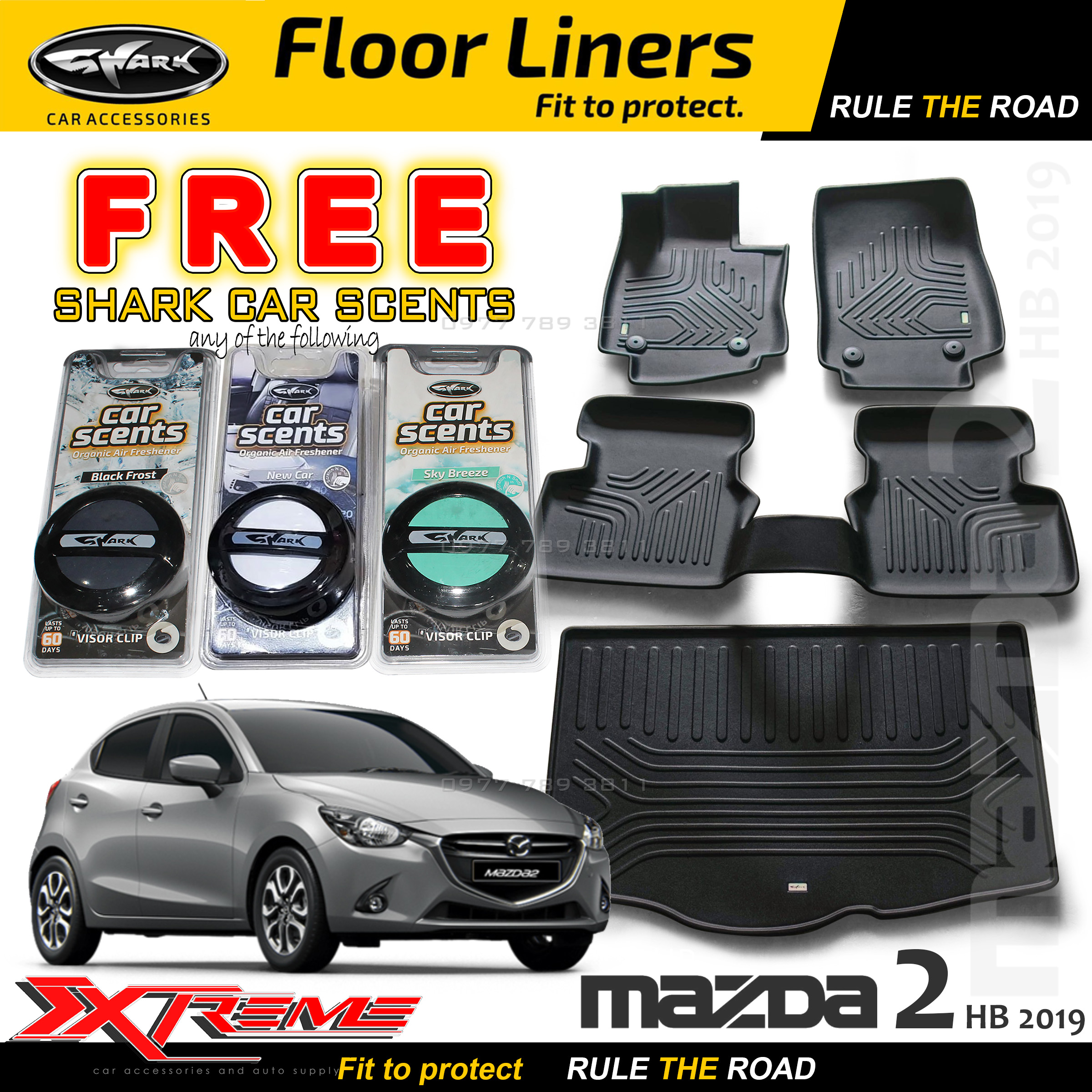 Mazda 2 HB 2018-2022 Shark Floor Liner Deep Dish matting ( Mazda 2 HB ...