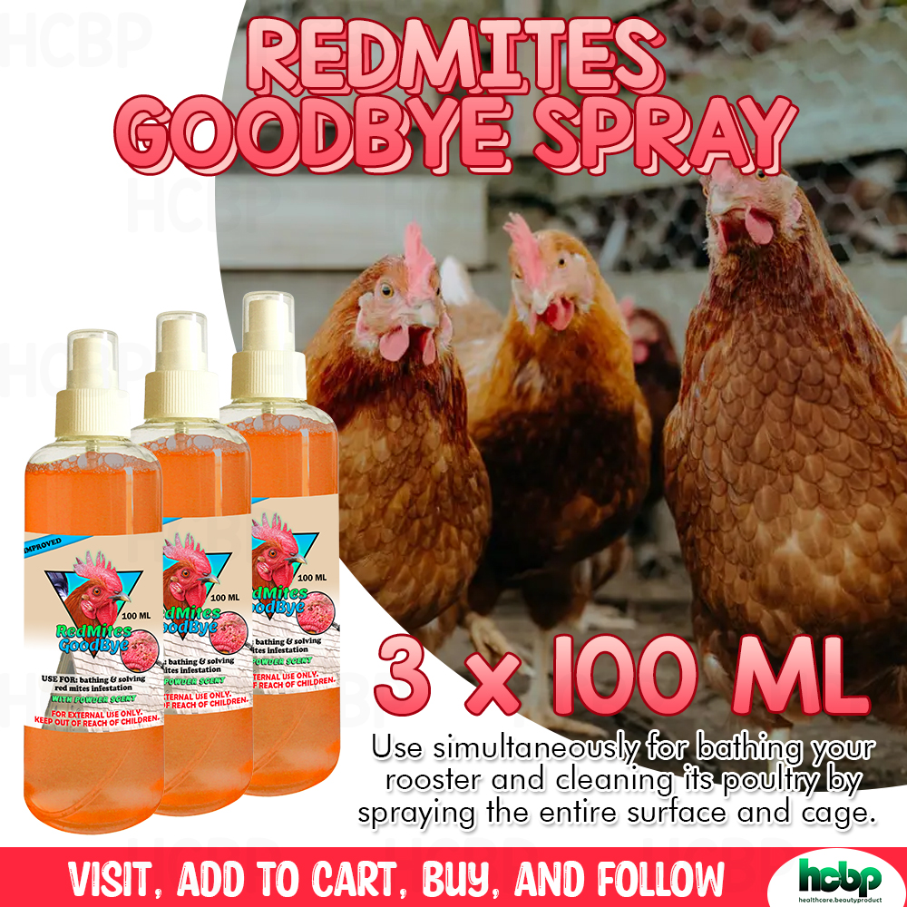 Redmites Goodbye Spray 100ml Set of 3 Natural Redmites Killer ( Pamatay ...