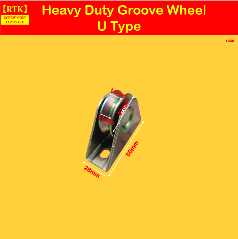 RTK Sliding Gate Roller Wheel Size 2" U & V Groove Heavy Duty | Lazada PH