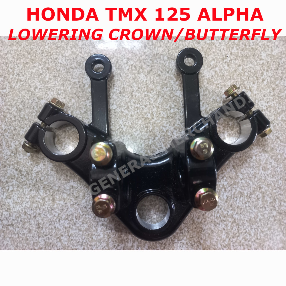 Lowering Crown, Butterfly, Pang Lowered for TMX 125 ALPHA, Black Powder ...
