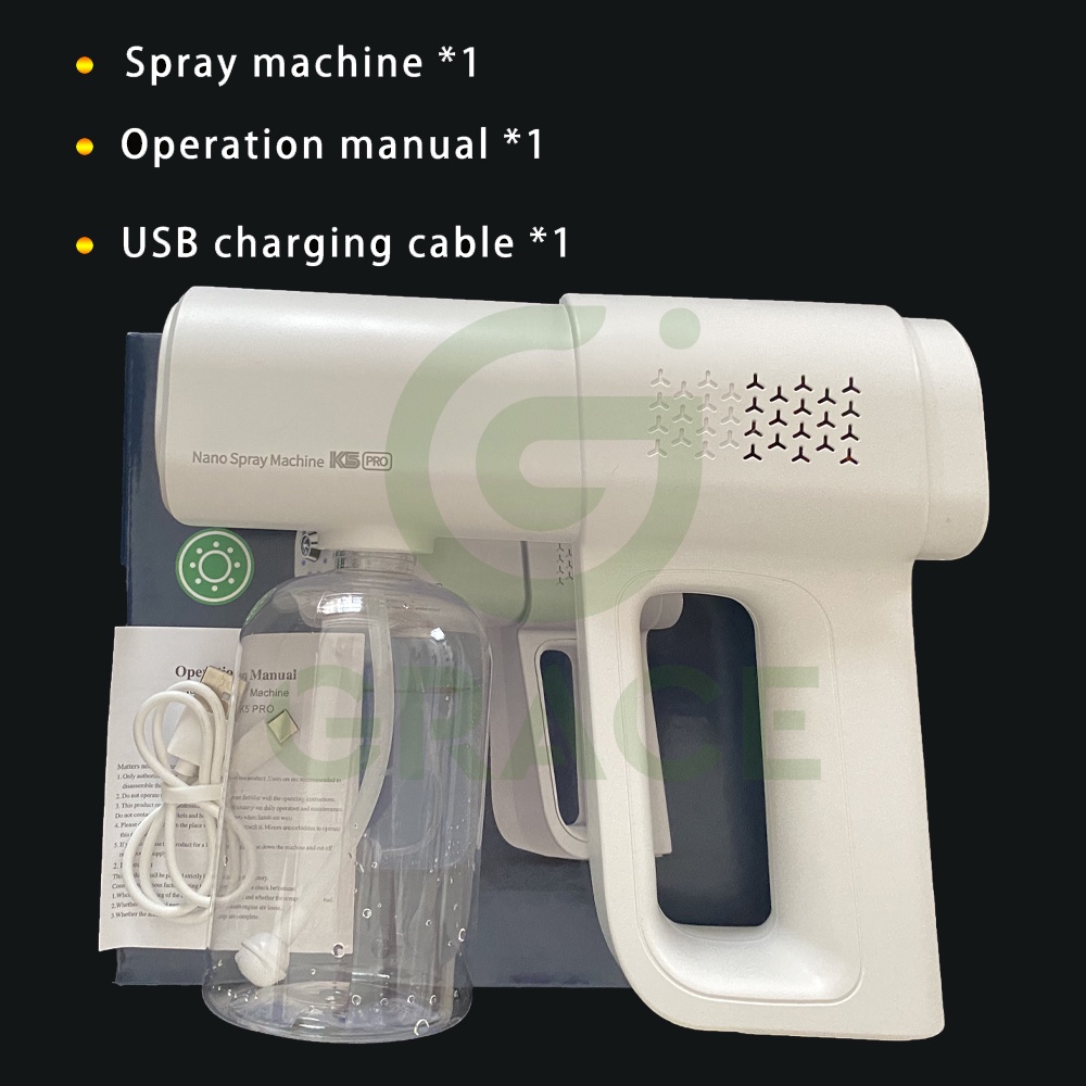 【Air Pump】K5PRO Disinfectant Spray Gun Nano Fogging Machine ...