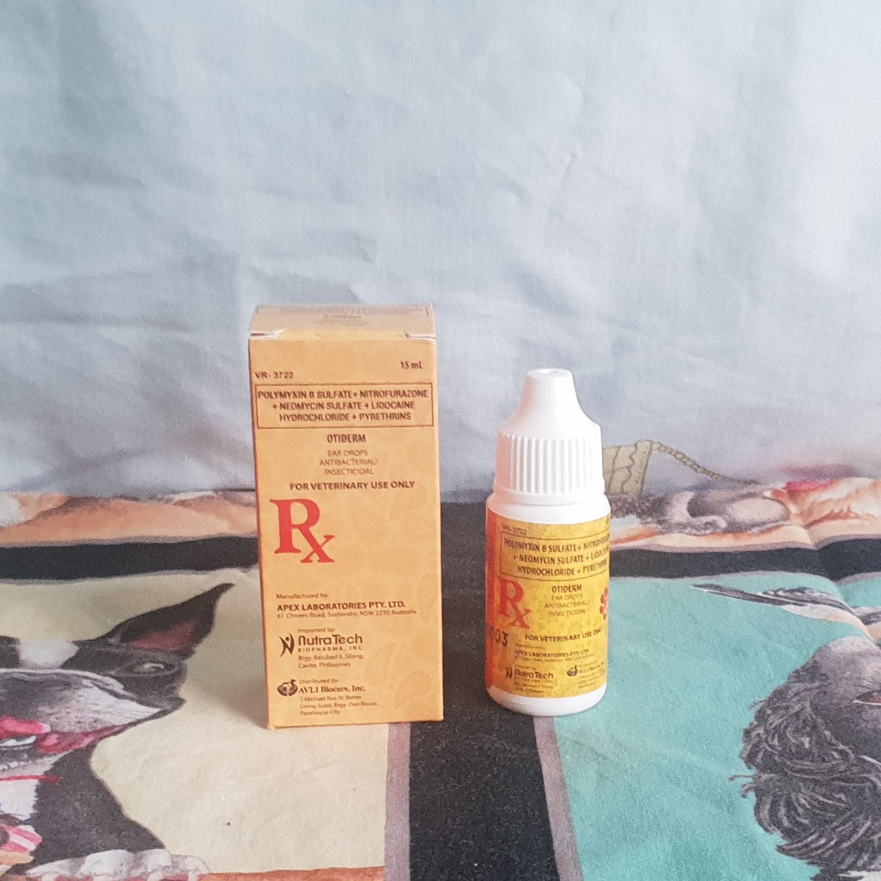 Otiderm Antibacterial and Insecticidal Ear Drops for Dogs and Cats ...