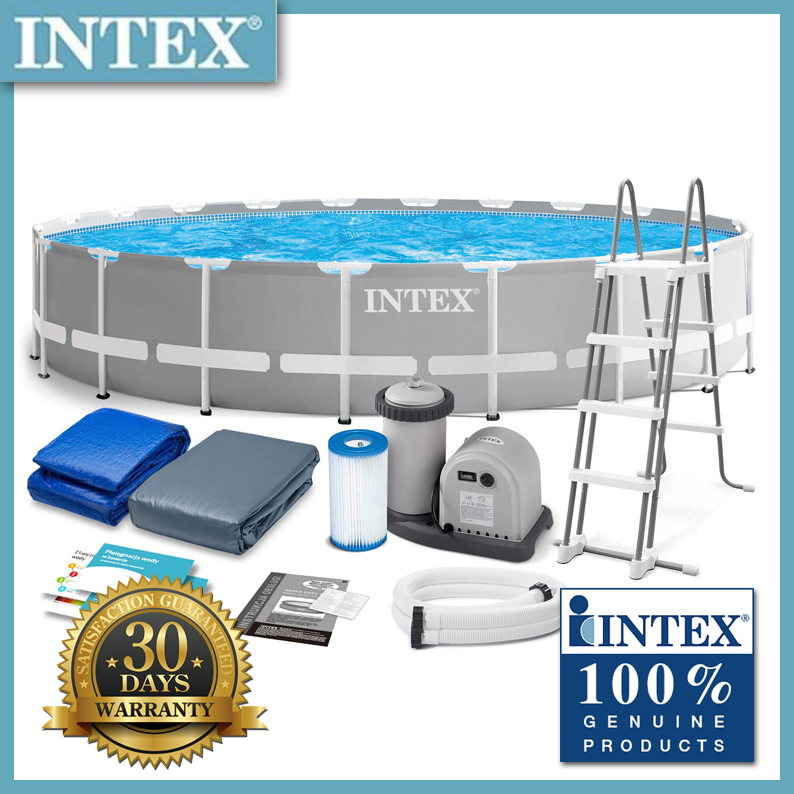 Intex 26756 Intex Prism Frame Round Pool 6m x 1,32m (20ft x 52 in ...