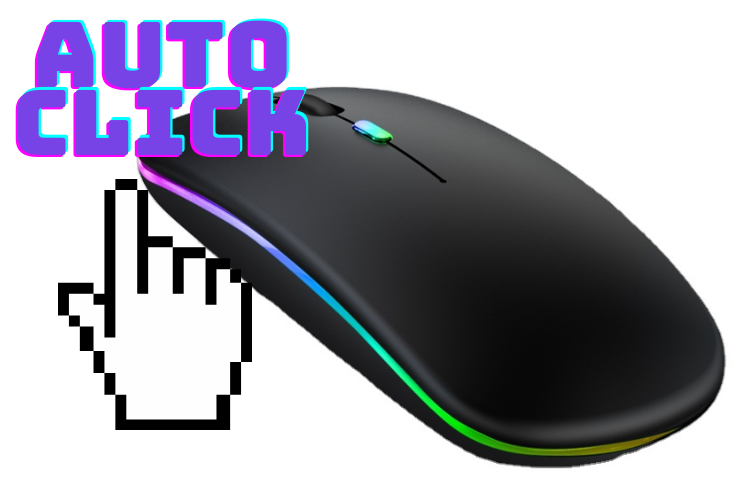 Auto Clicker Mouse Rechargeable 2.4 ghz Receiver Optical Wireless Mouse ...