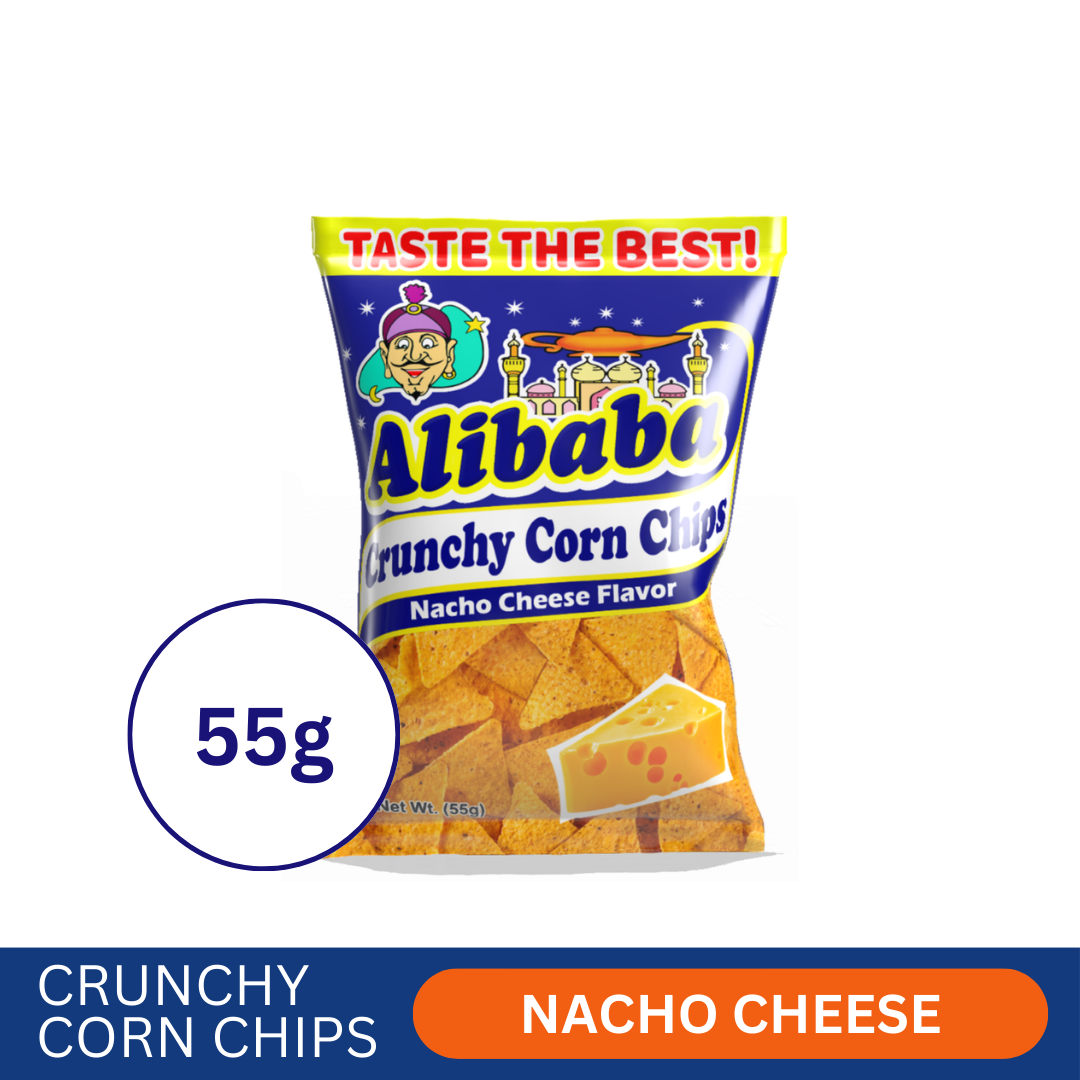 Alibaba Flavored Corn Chips in Nacho Cheese 55g (Cornchips, Flavored ...
