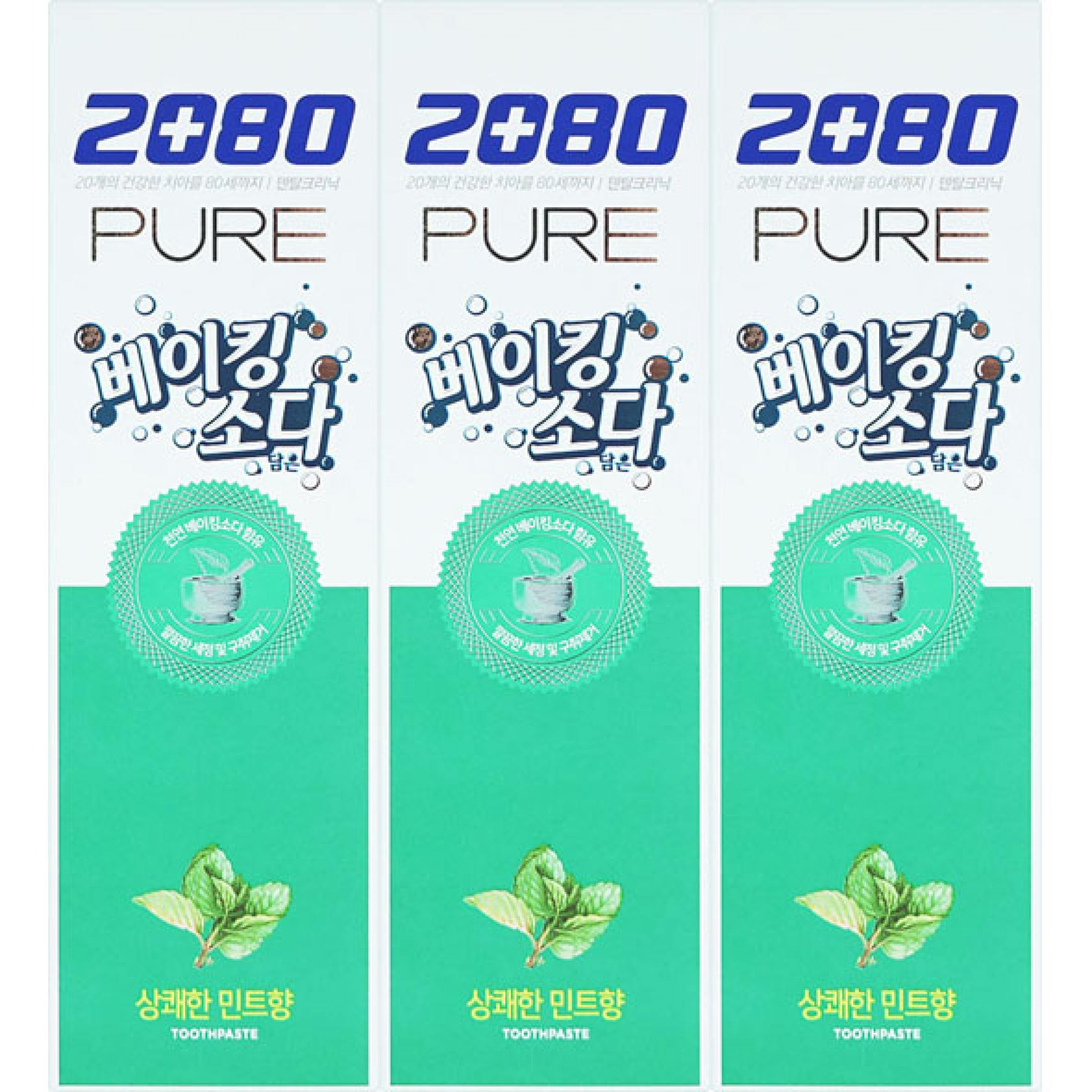 Aekyung 2080 PURE BAKING SODA MINT TOOTHPASTE Fresh Mint Scent 120G | Lazada PH