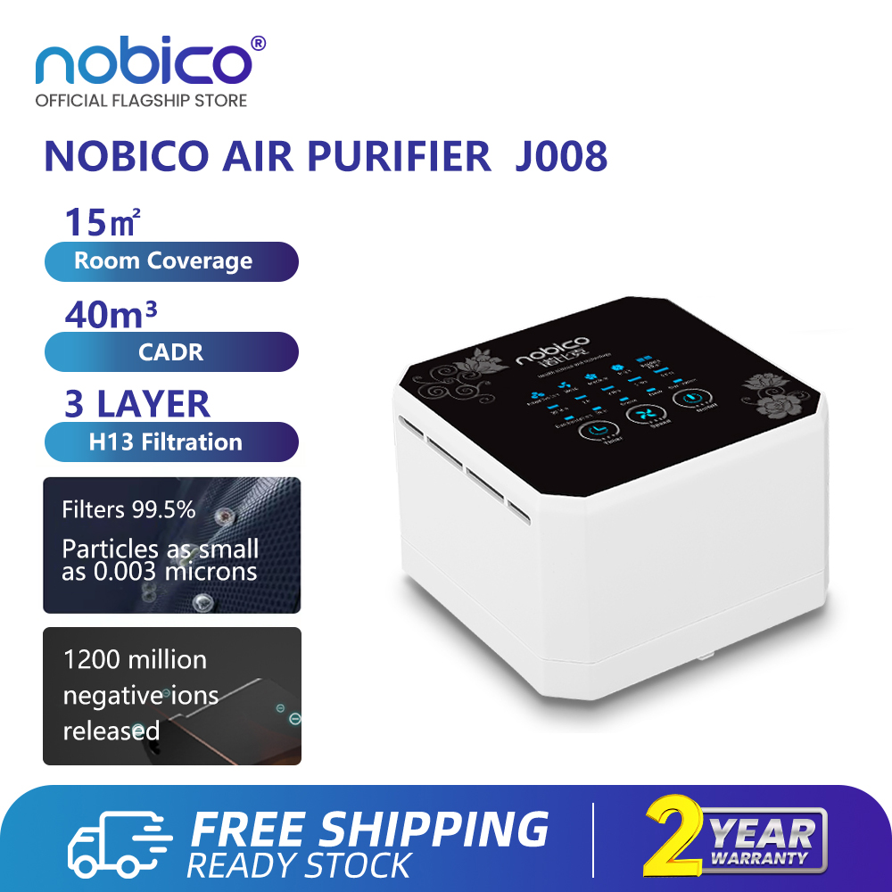 Nobico J008 Air Purifier For House, Max Effective Area 15 sqm, 4 Stage H13 HEPA filter, Air ...