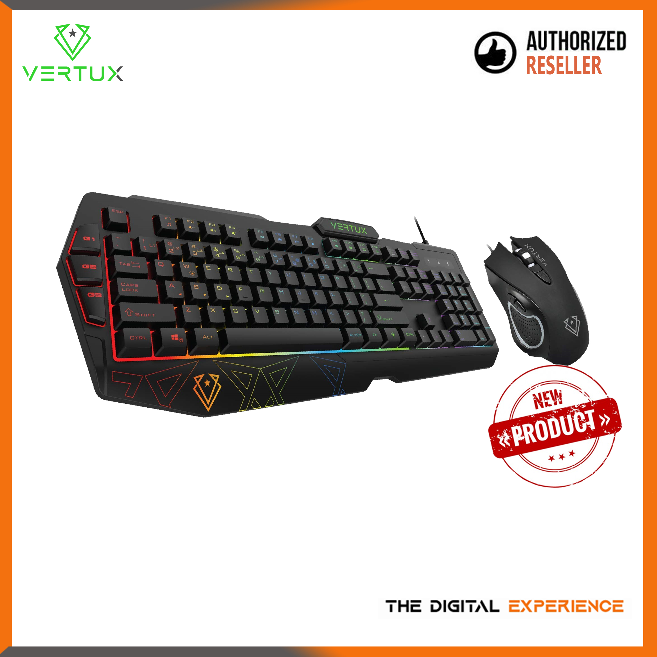 Vertux Vendetta Ergonomic Gaming Keyboard & Mouse With Programable ...