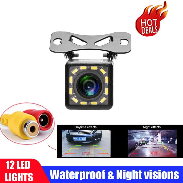 Car Rear View Camera Universal 12 LED Parking Rear View Night Vision ...