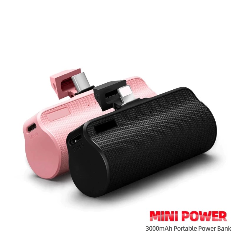Mini power bank for iPhone portable power pack travel battery charger ...