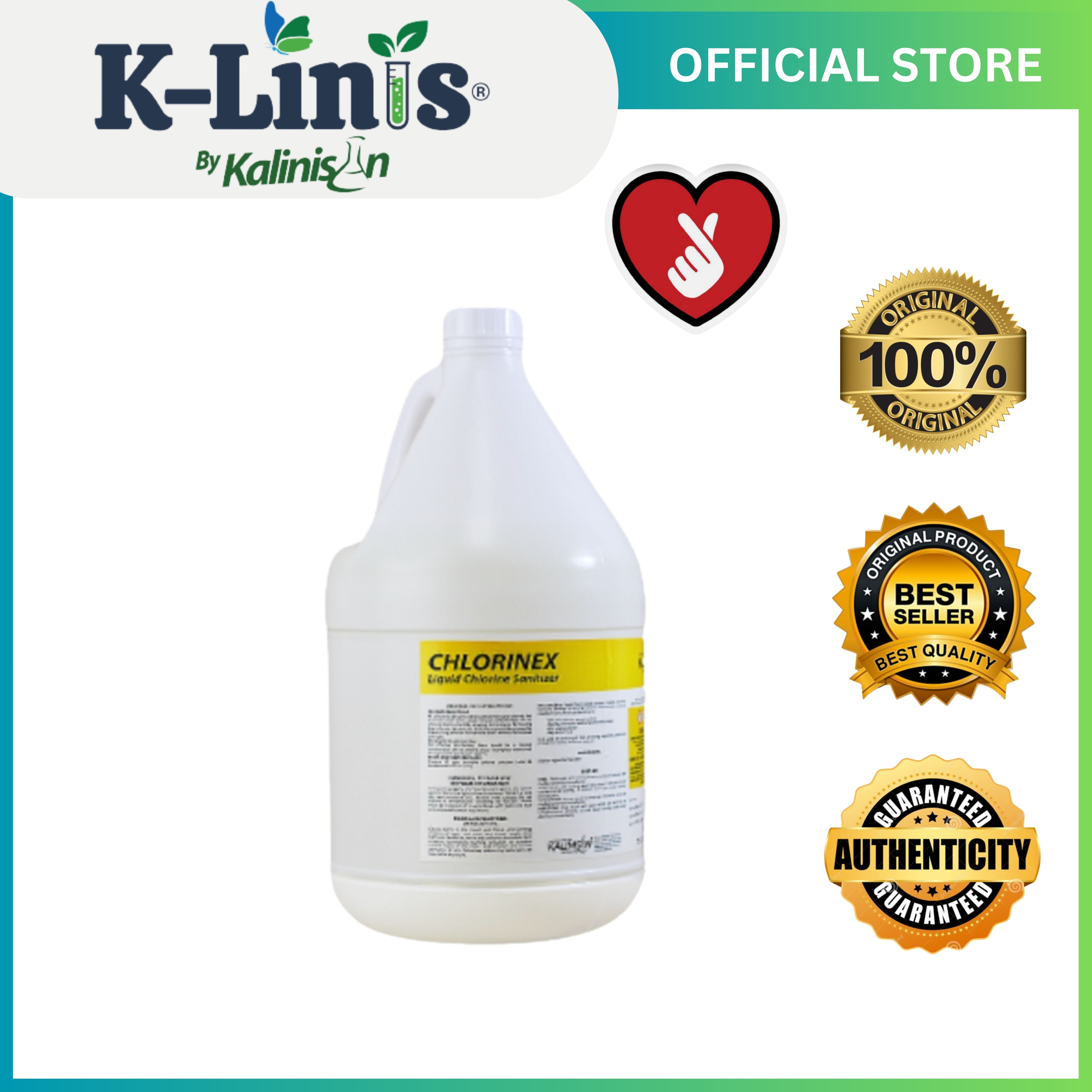Kalinisan Chlorinex Liquid Chlorine Sanitizer Disinfectant Solution 1 ...