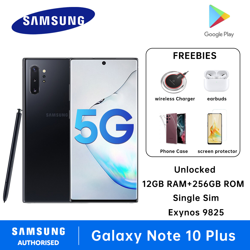 Samsung Galaxy Note 10+ / 10 Plus 5G Single Sim 12GB RAM + 256GB ROM ...
