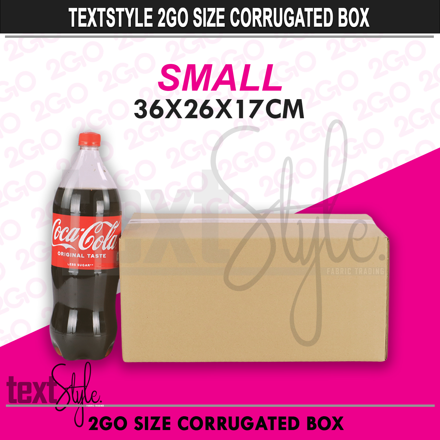 Textstyle Small 2Go Express Size Corrugated Boxes Shipping Box Mailing ...