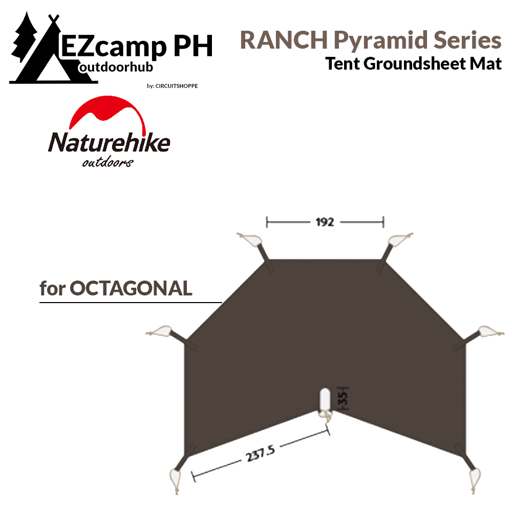 Naturehike Tent Groundsheet for RANCH Series Pyramid Tent HEXAGONAL and ...