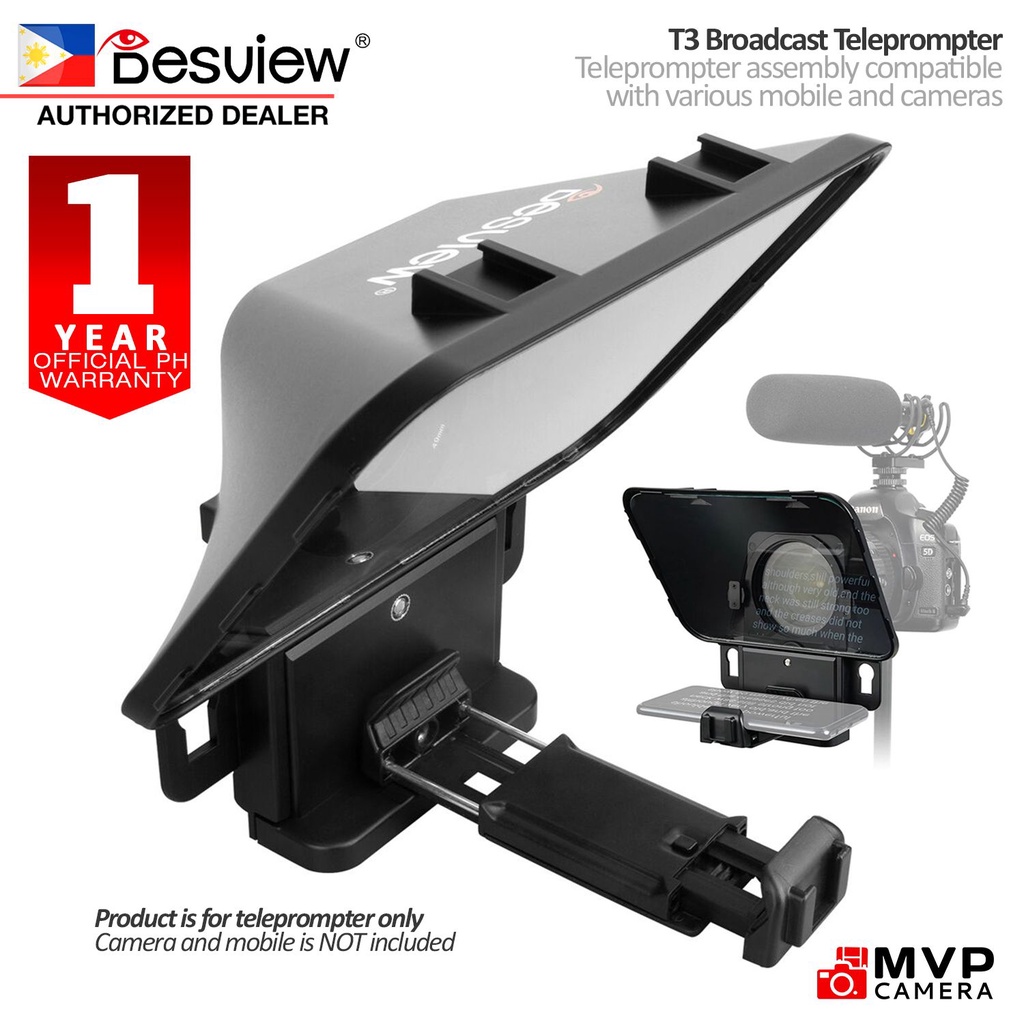 Desview T3 Teleprompter Third Generation for Cellphone Tablet DSLR MVP ...
