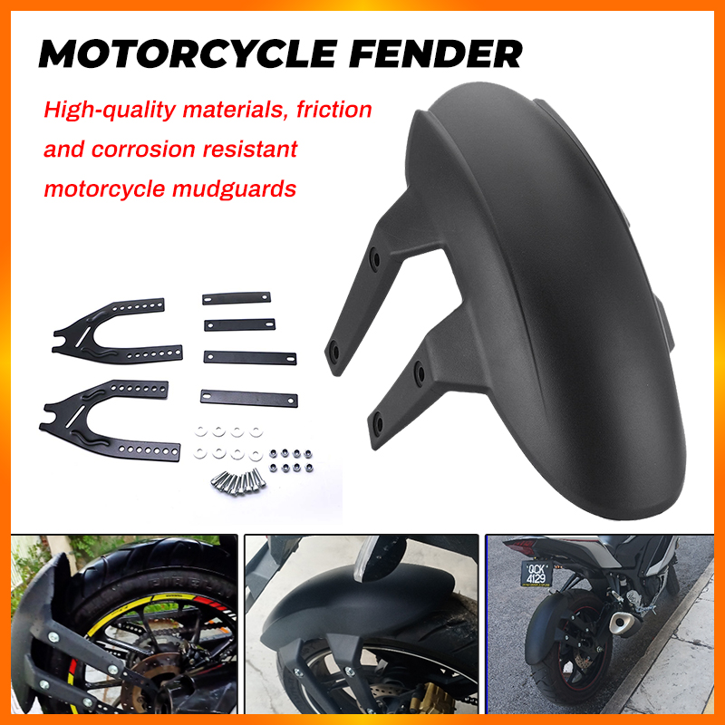 E&M Motorcycle Retro Fender Mudguard Universal Cover Protector for ...
