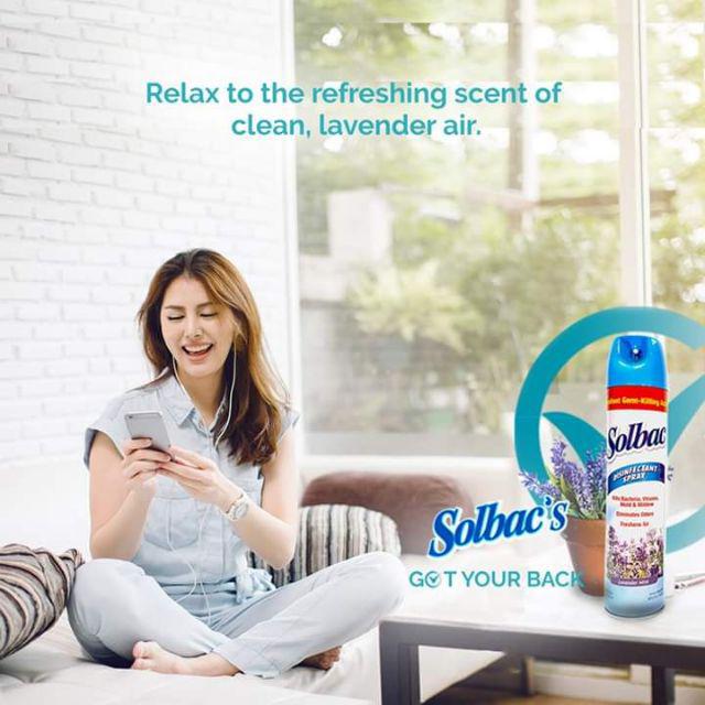 SOLBAC DISINFECTANT SPRAY 400 GRAMS [3-in-1 Action: Disinfectant ...