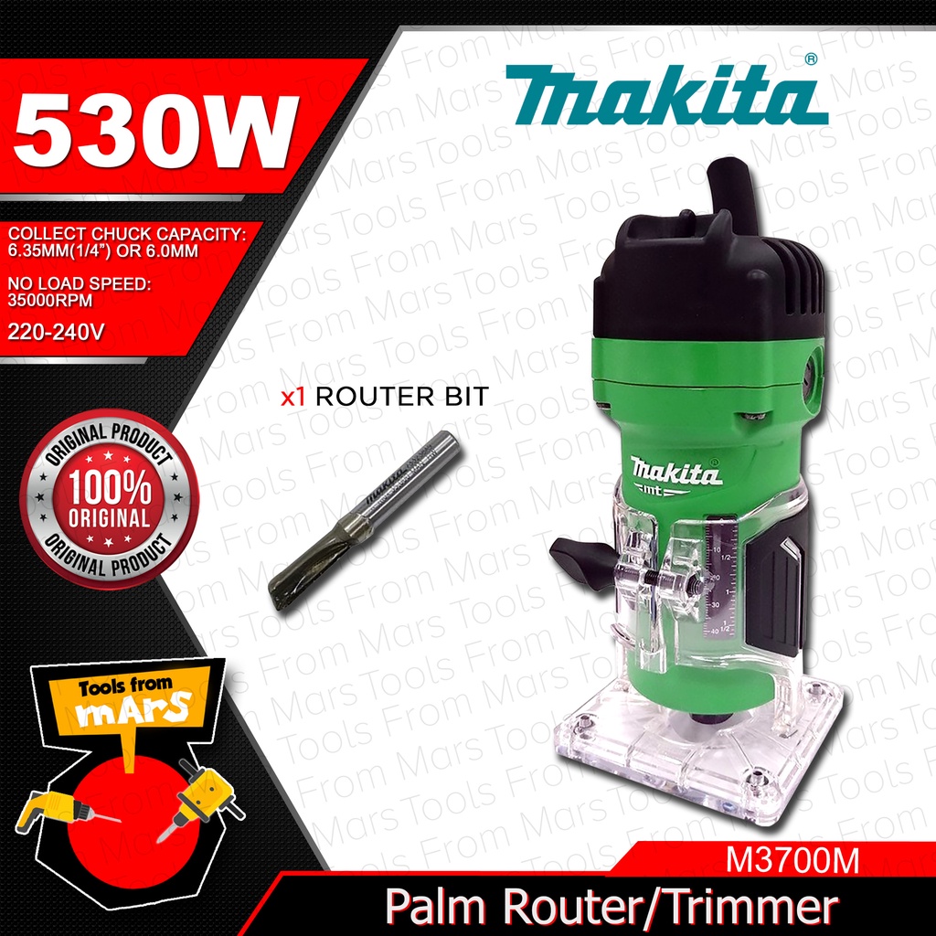 MAKITA Original Palm Router / Trimmer 530W M3700M •TOOLS FROM MARS ...