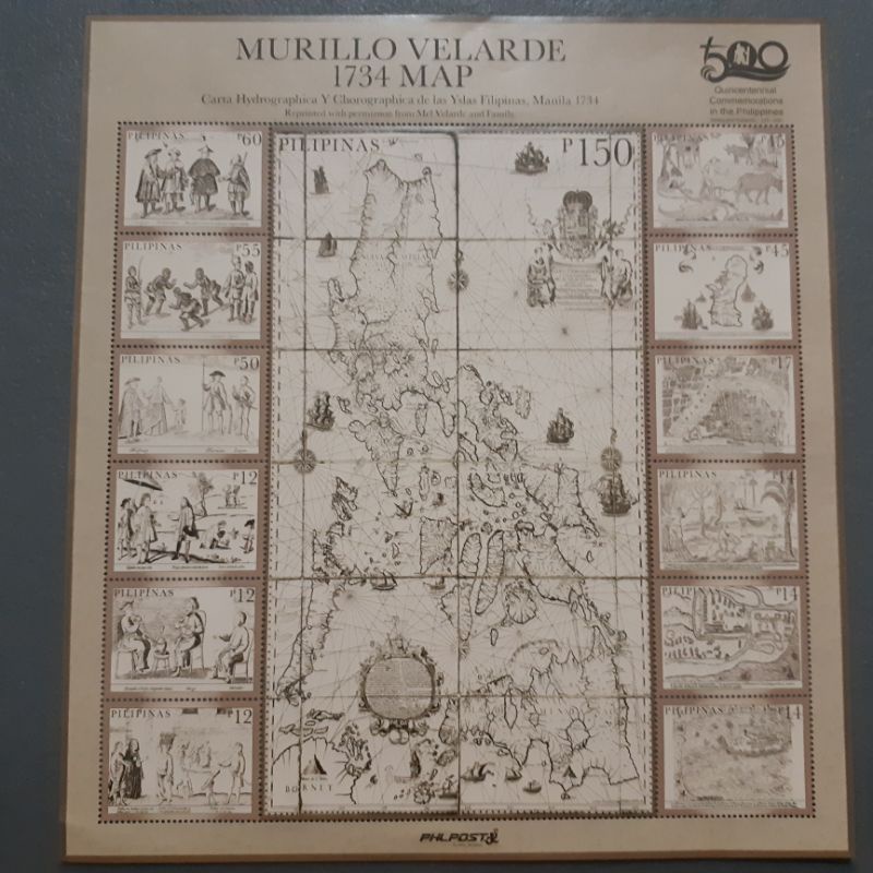 PHLPost Postage Stamp - Murillo Velarde 1734 Map of the Philippines ...