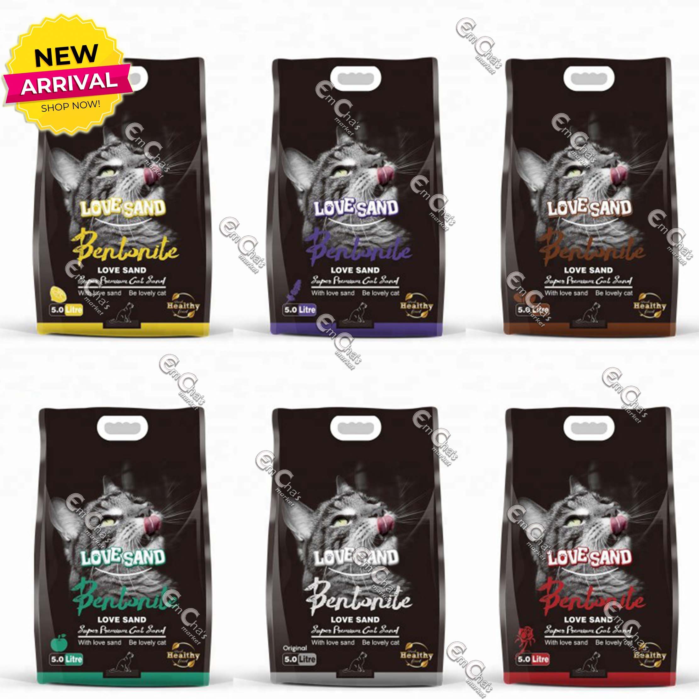 5 Liters Extreme Smelly Scent Premium Cat Poop Sand Bentonite Super ...